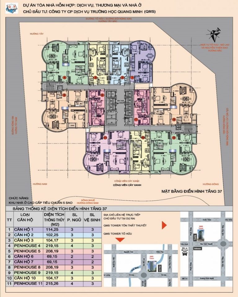 Chung cư QMS Top Tower - Cập nhật quỹ căn mở bán tháng 7/2023