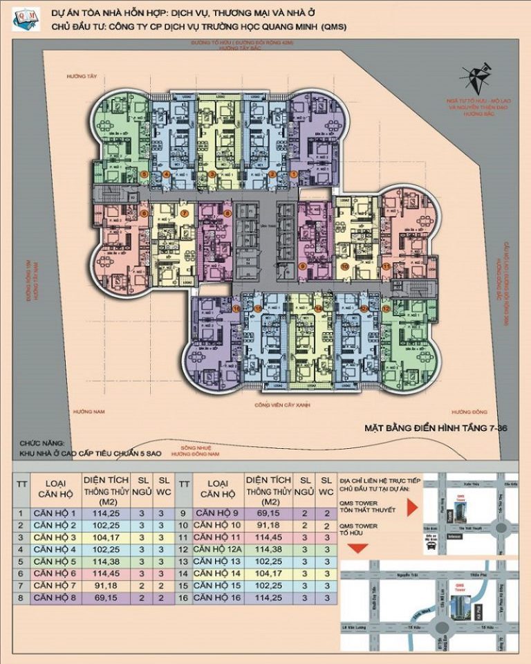 Chung cư QMS Top Tower - Cập nhật quỹ căn mở bán tháng 7/2023